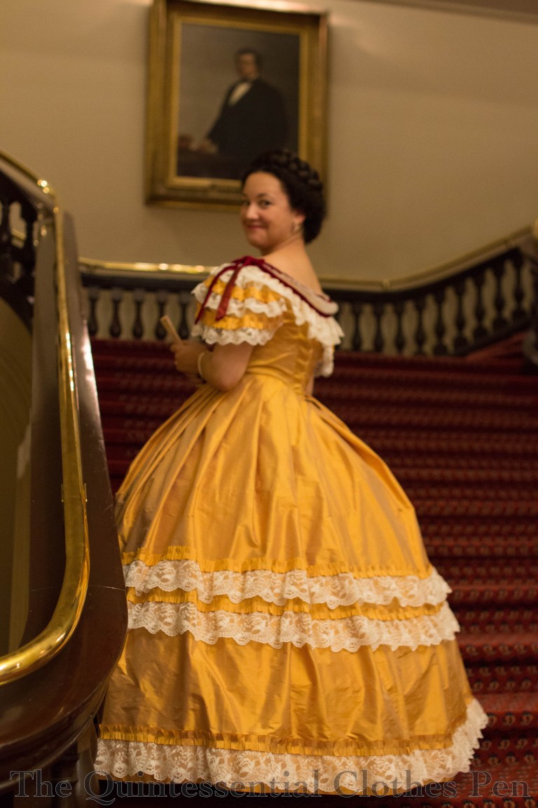 Project Journal: 1863 Apricot Evening Gown Part VIII: ‘Of Apricot Silk ...