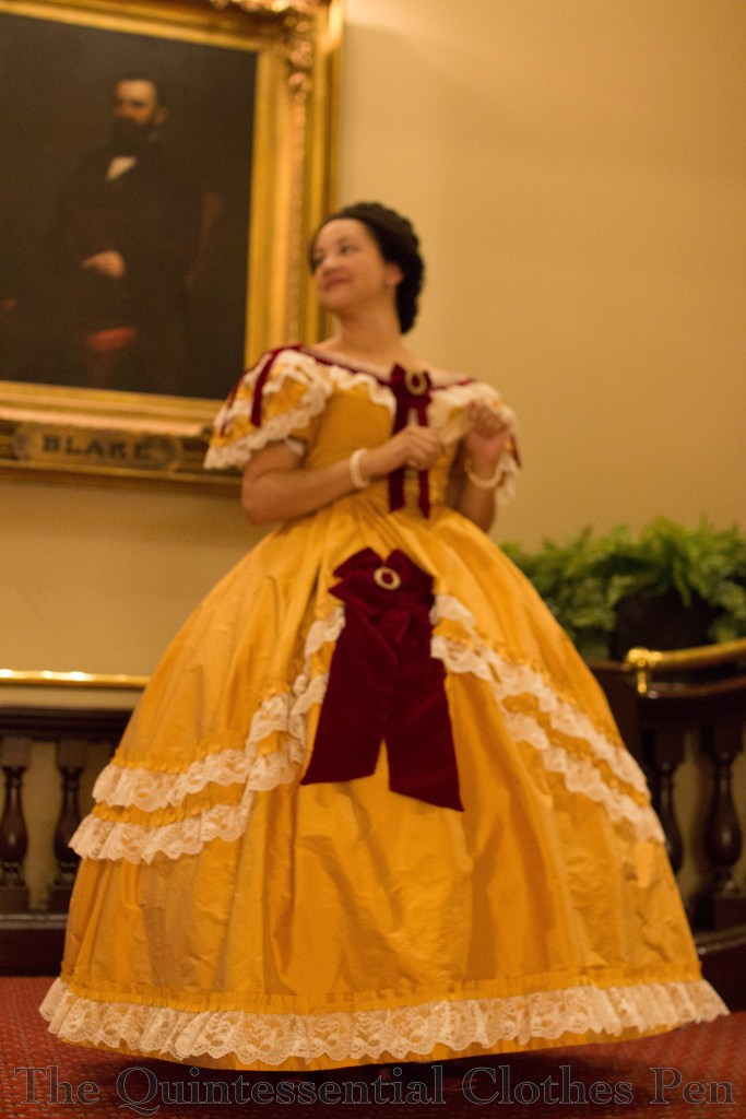Project Journal: 1863 Apricot Evening Gown Part VIII: ‘Of Apricot Silk ...