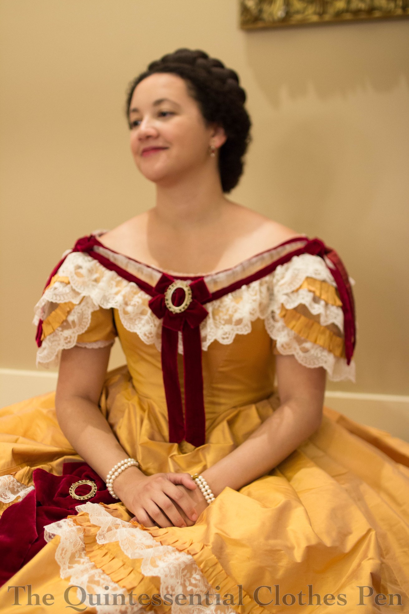 Project Journal: 1863 Apricot Evening Gown – The Quintessential Clothes Pen